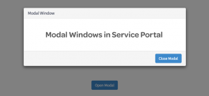Modal Windows in Service Portal – ServicePortal.io